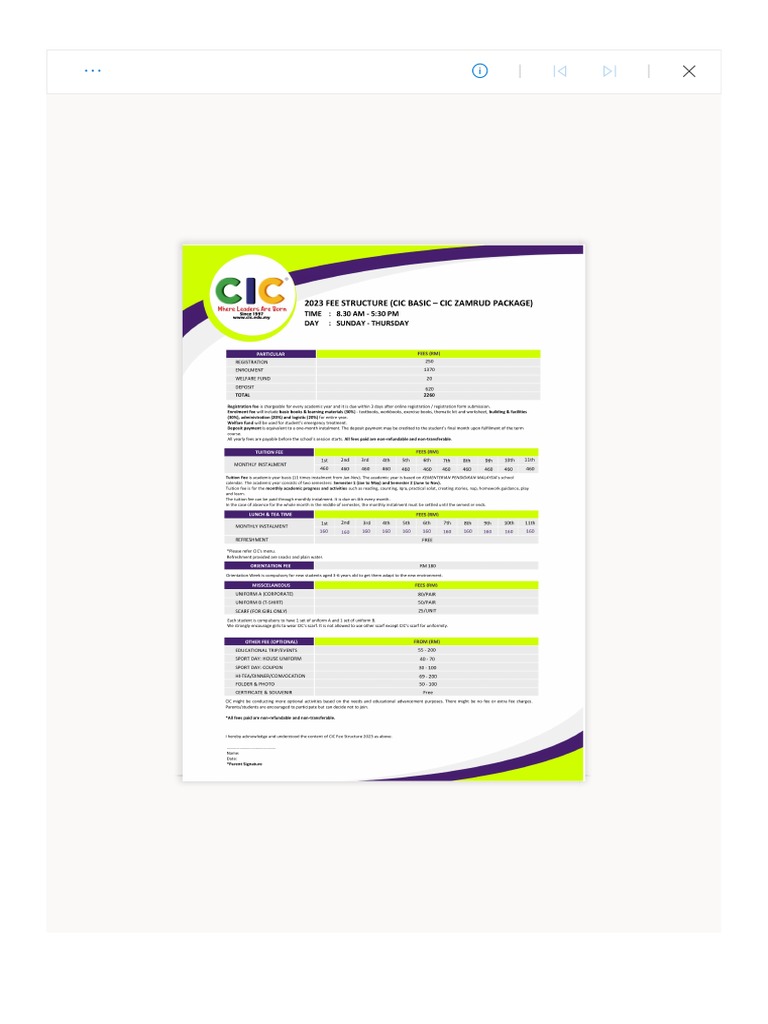 C - CIC Zamrud Fee | PDF