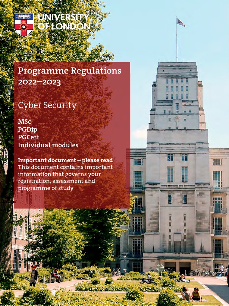 Progregs MSC Cyber Security 2022 23 | PDF | Security | Computer Security