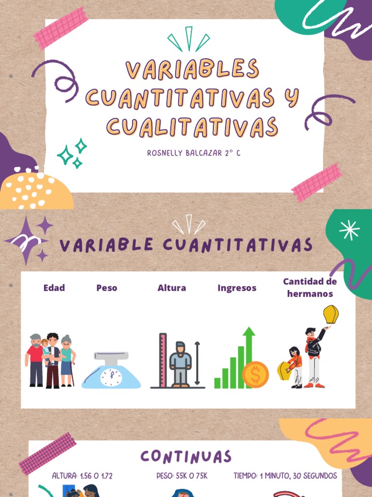 Variables Cuantitativas y Cualitativas | PDF