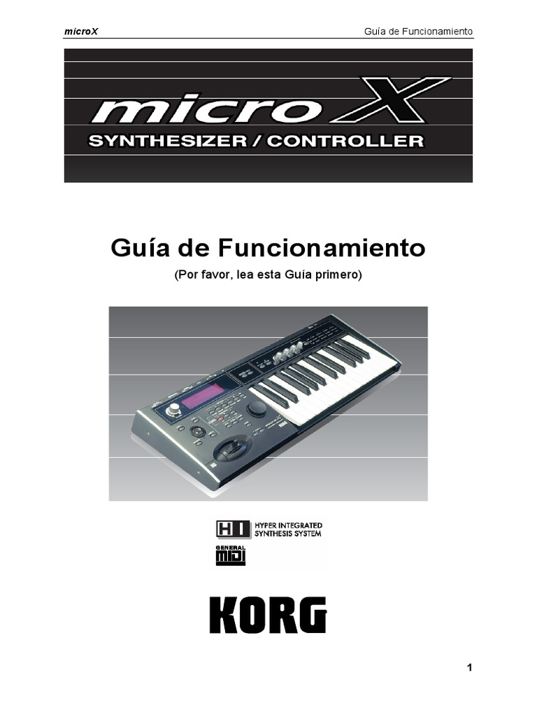 KORG MicroX Guia de Funcionamiento (Esp) | PDF | Informática ... KORG MicroX Guia de Funcionamiento (Esp) | PDF | Informática ...