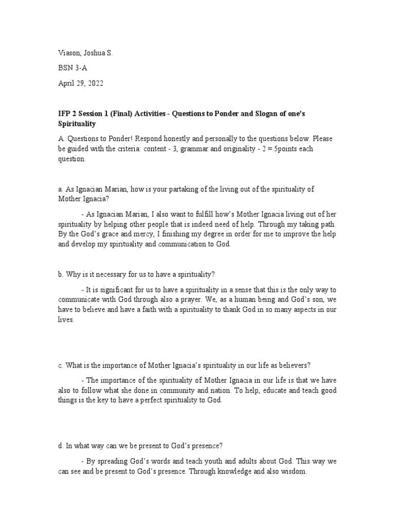 IFP2-FINALACTIVITIES | PDF