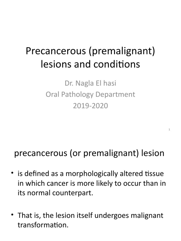 (Premalignant) Lesions and Conditions | PDF