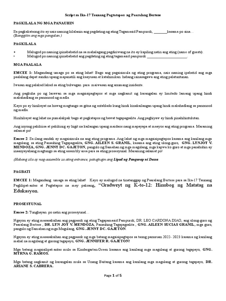 Graduation-Program-Script | PDF