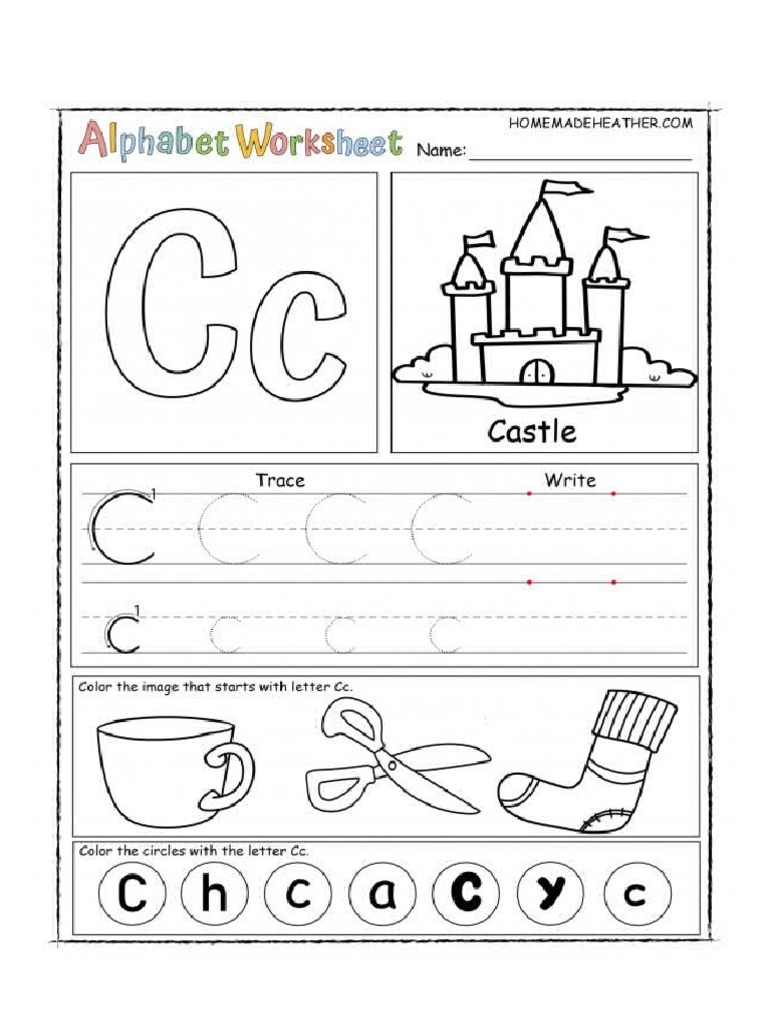 worksheet letter C | PDF