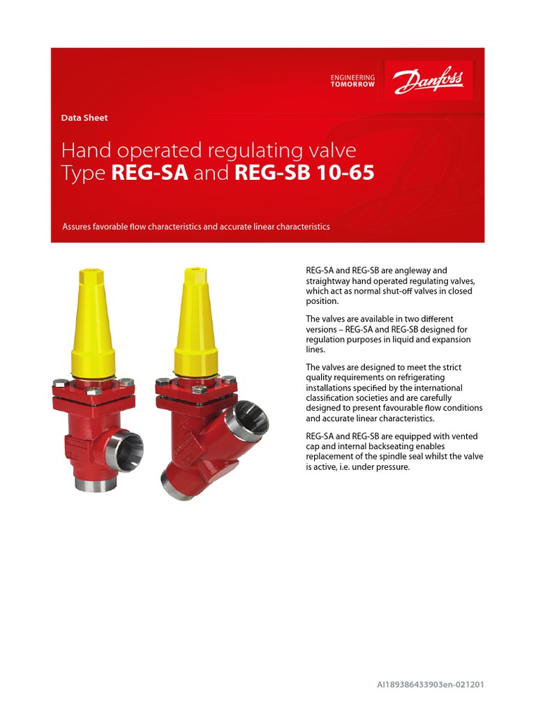 Hand Regulating REG-SA and REG-SB | PDF