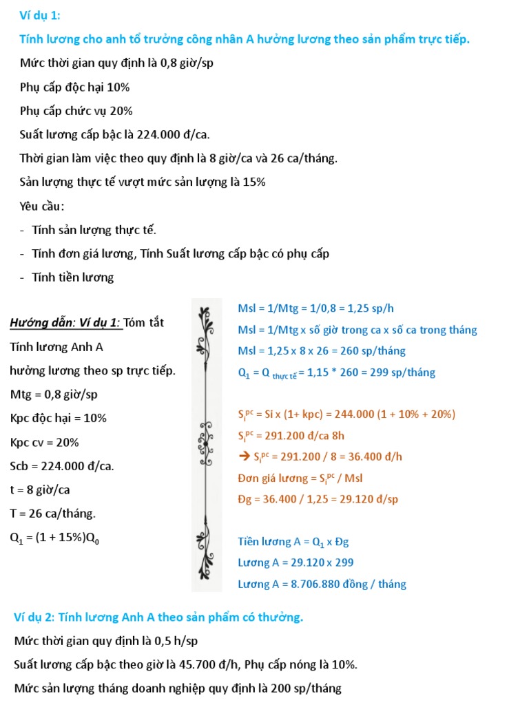 BG Bai Tap Vi Du Luong 2 | PDF