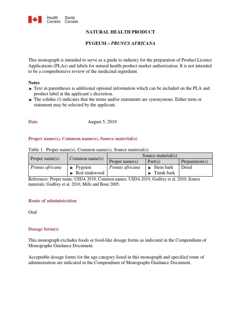 Mono - Pygeum Prunus Africana - English | PDF | Medicine | Health Care
