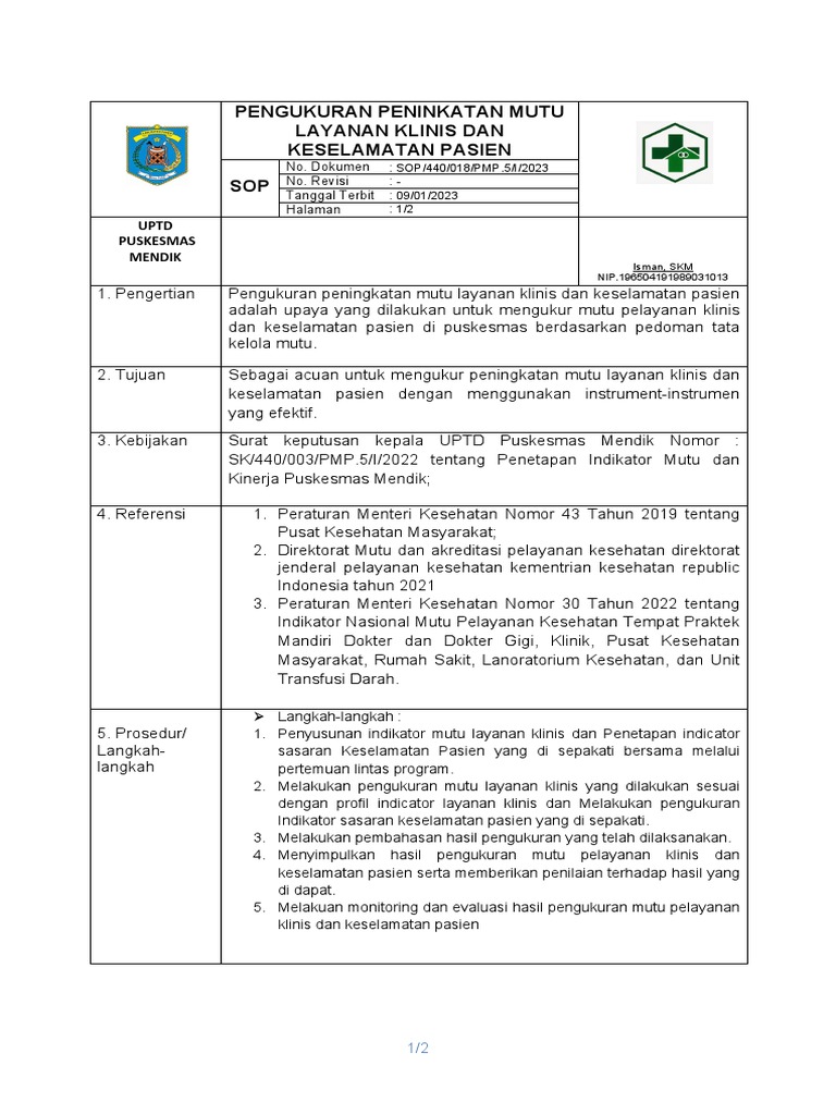 Peningkatan Mutu Layanan Klinis Puskesmas | PDF | Sains & Matematika | Teknologi & Rekayasa