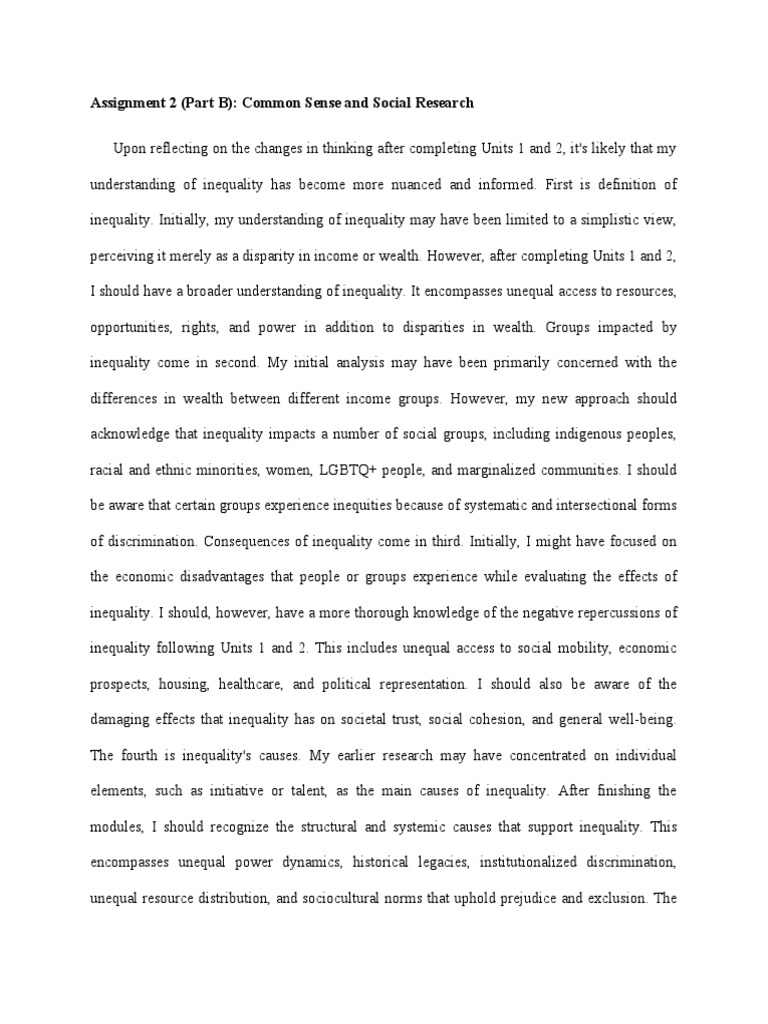 Soci-290-Assignment-2 Part B | PDF | Health Equity | Economic Inequality