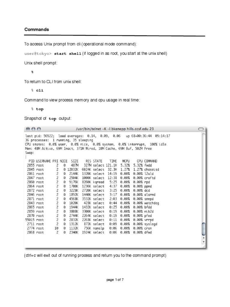 Unix Commands Pdf Command Line Interface Computer Architecture