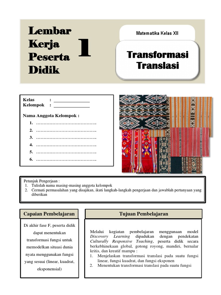 LKPD-Translasi Kelas XII | PDF