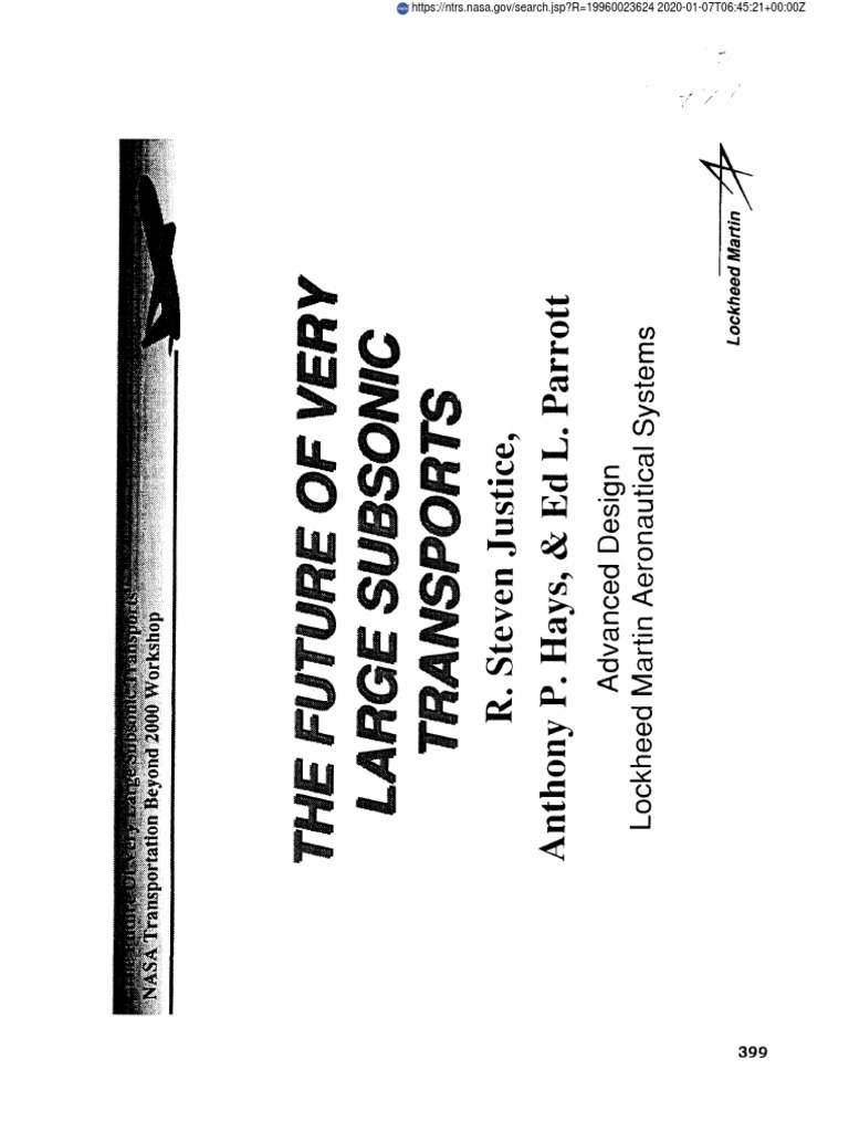 Lockheed VLST (Very Large Subsonic Transport) Presentation | PDF