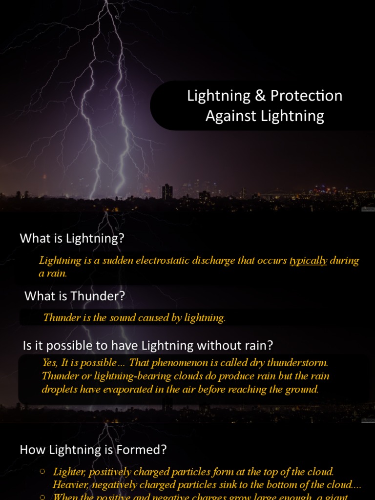 Lightning PowerPoint | PDF | Lightning | Electrostatic Discharge