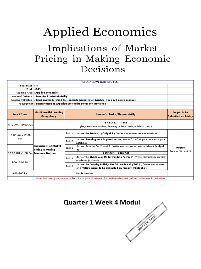ABM-APPLIED-ECONOMICS-12 Q1 W4 Mod4 | PDF