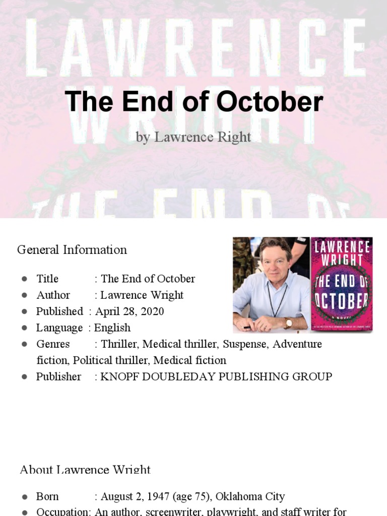 The End of October (General Information) | PDF | Pandemic | Infection