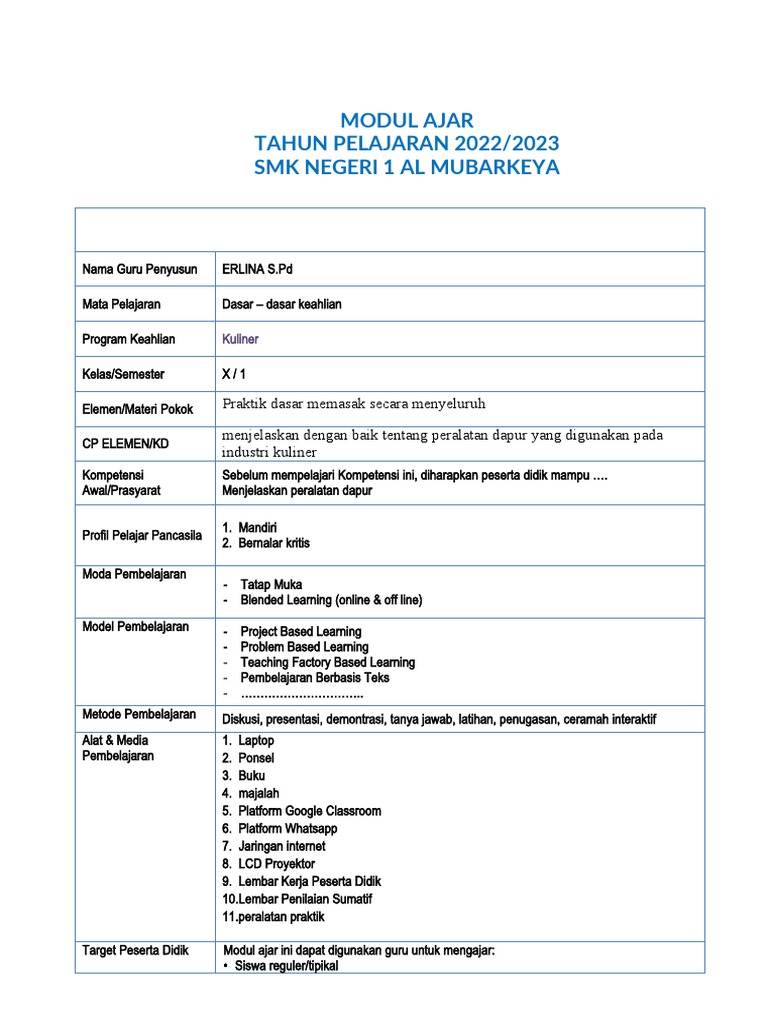 Modul Materi, Dasar-Dasar Keahlian Elemen 6 2022 | PDF | Karier ...