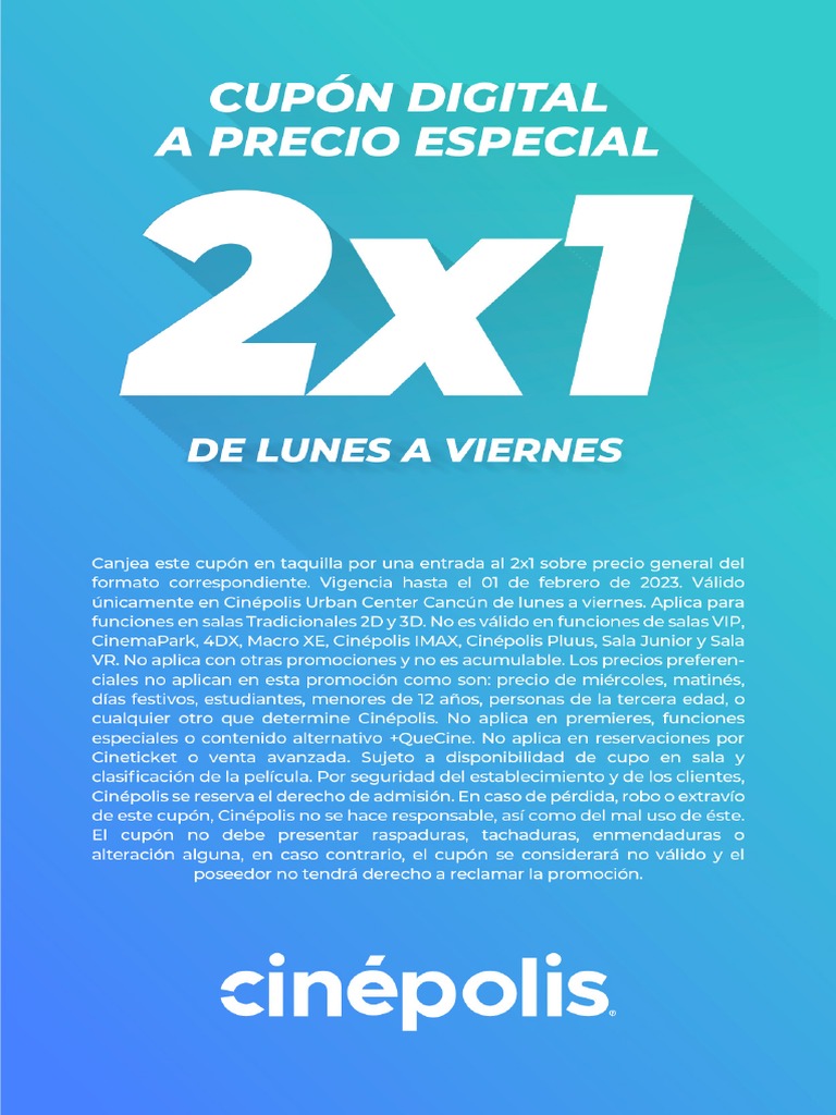 Cupon 2x1 General MX | PDF