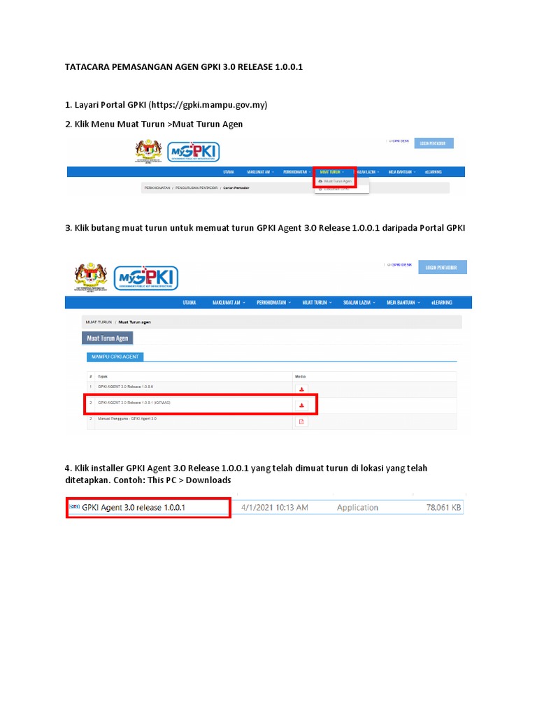 Manual Pengguna GPKI - AGENT GPKI 3.0 Release 1.0.0.1 PDF | PDF