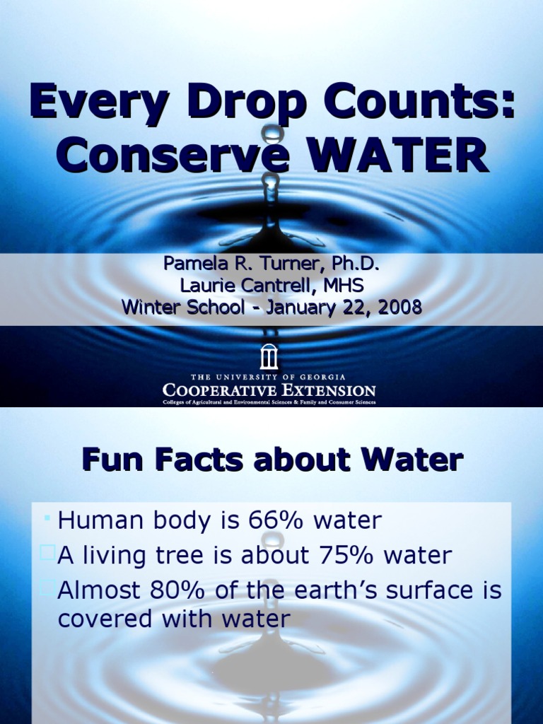 Every Drop Counts: Conserve WATER | Download Free PDF | Shower | Tap ...