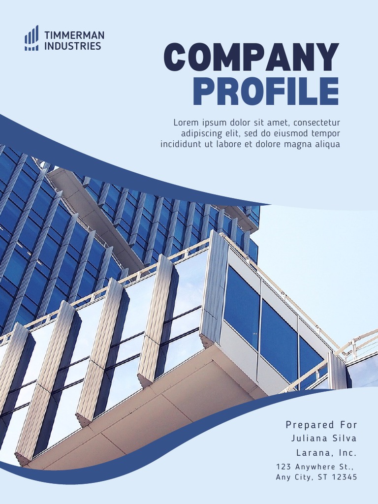 Blue White Company Profile Proposal | PDF