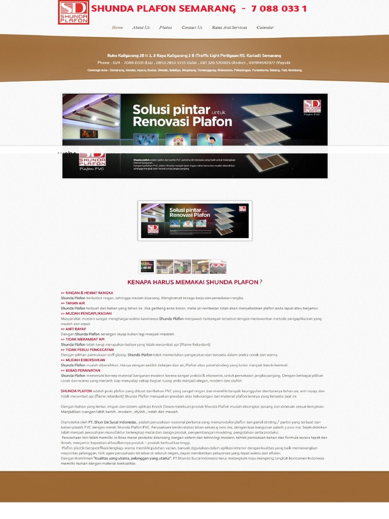 Shunda Plafon Semarang | PDF