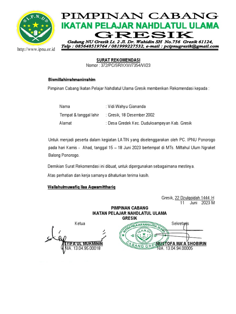 Rekom PC Gresik | PDF