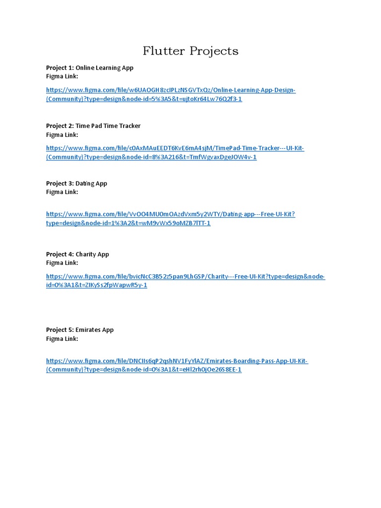 % Projects For Flutter Screens | PDF