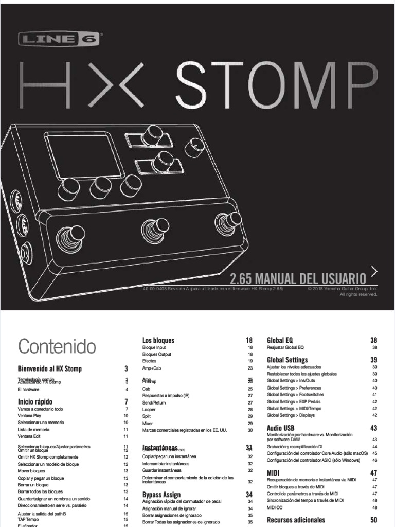 Manual de Usuario HX Stomp 2.65 | PDF | Ventana (informática) | Apple Inc.