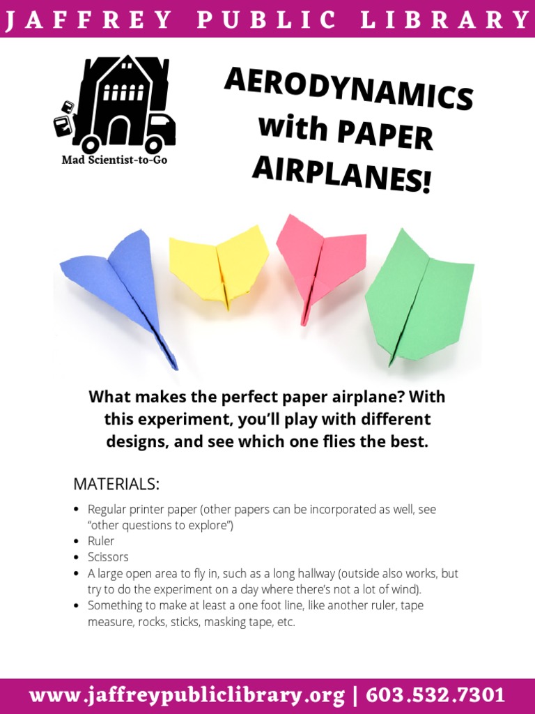 Aerodynamics Paper Airplane Experiment | PDF | Young Adult