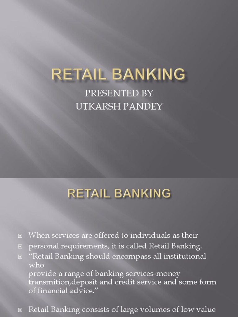 Retail Banking Services Overview | PDF