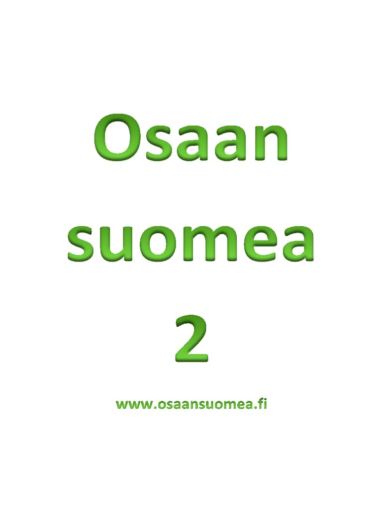 Osaan Suomea 2 | PDF