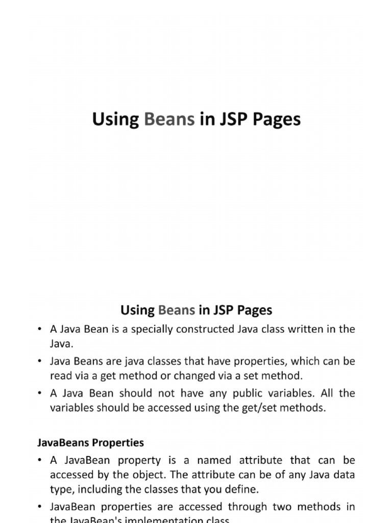 JSP Beans | PDF