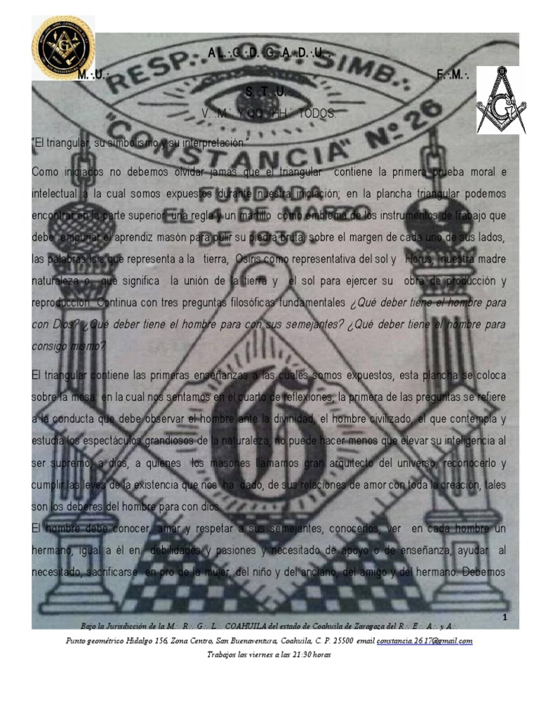 Trabajo 10 - El Triangular, Su Simbolismo y Su Interpretacion | PDF