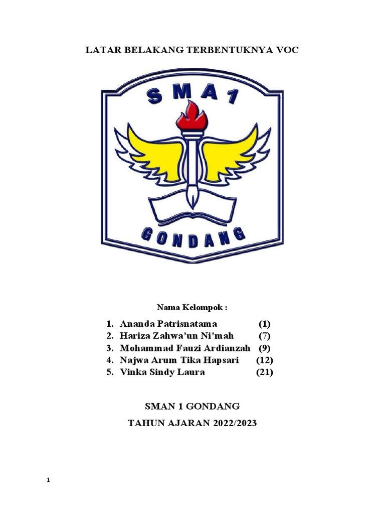 Tujuan Pembentukan VOC di Indonesia | PDF
