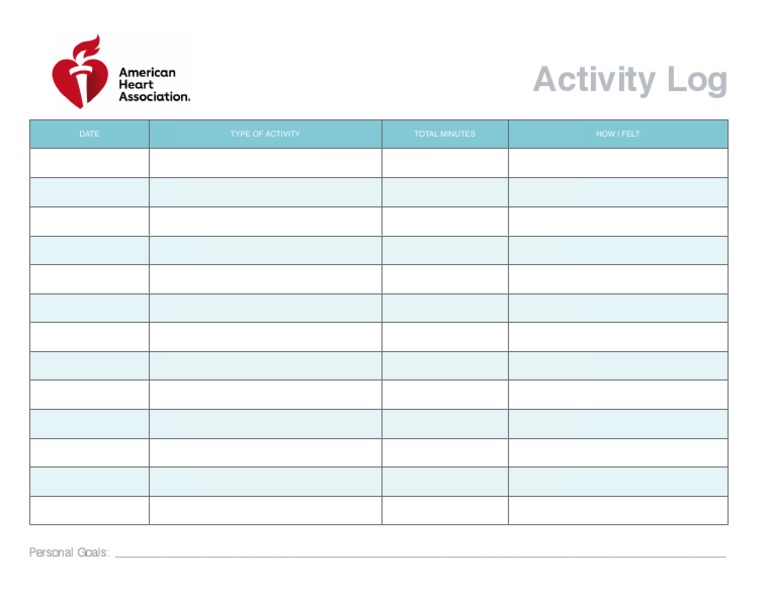 Personal Activity Log Template | PDF | Career & Growth | Business