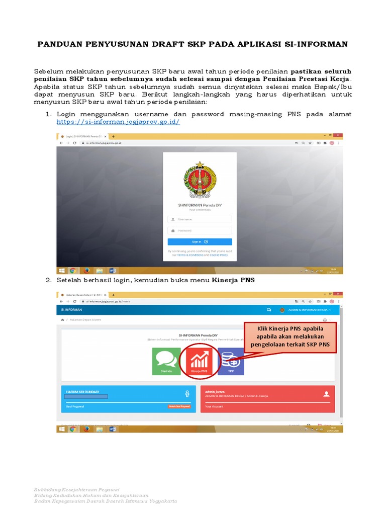 Panduan Penyusunan SKP Pada Aplikasi Si-Informan | PDF | Pengelolaan ...