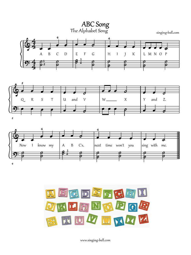 Alphabet-Song Piano Singing-Bell | PDF