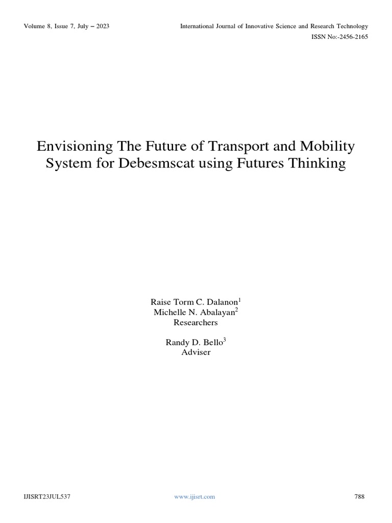 Future Transport Solutions for Debesmscat | PDF | Transport | Simulation