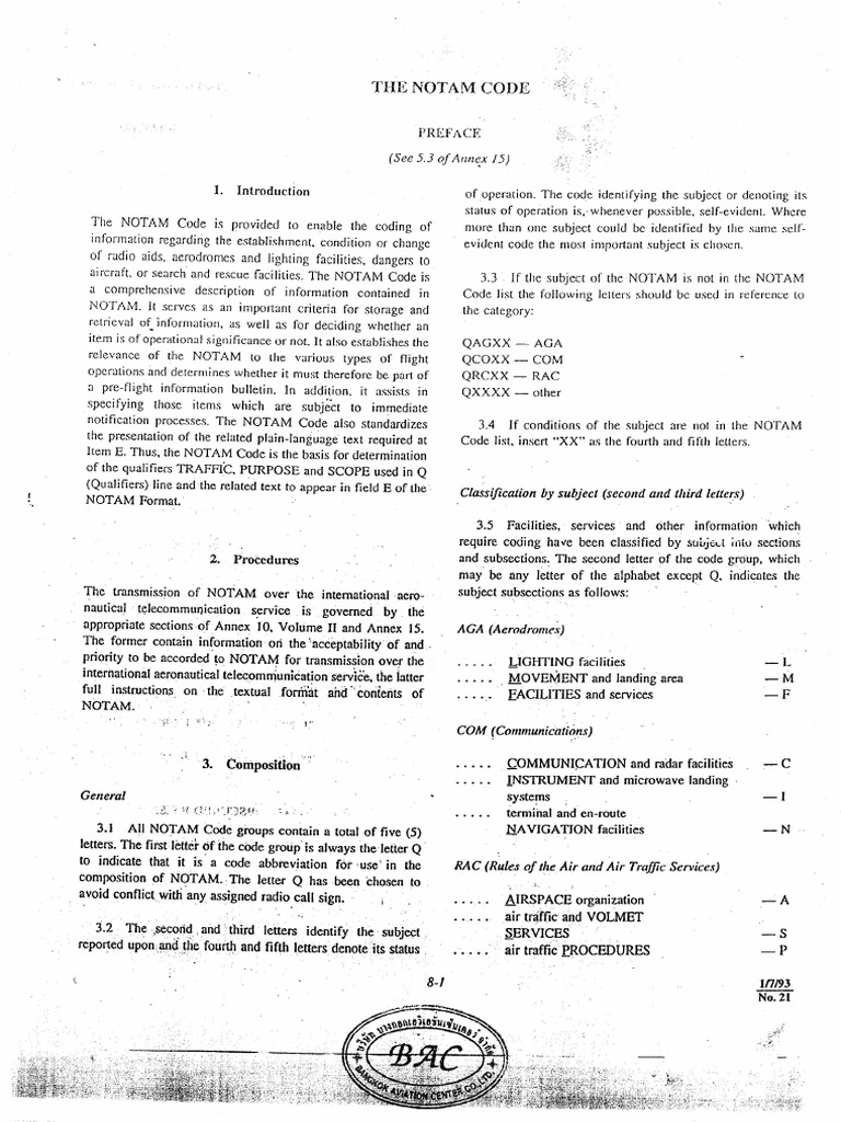 NOTAMs Code | PDF | Avionics | Radio