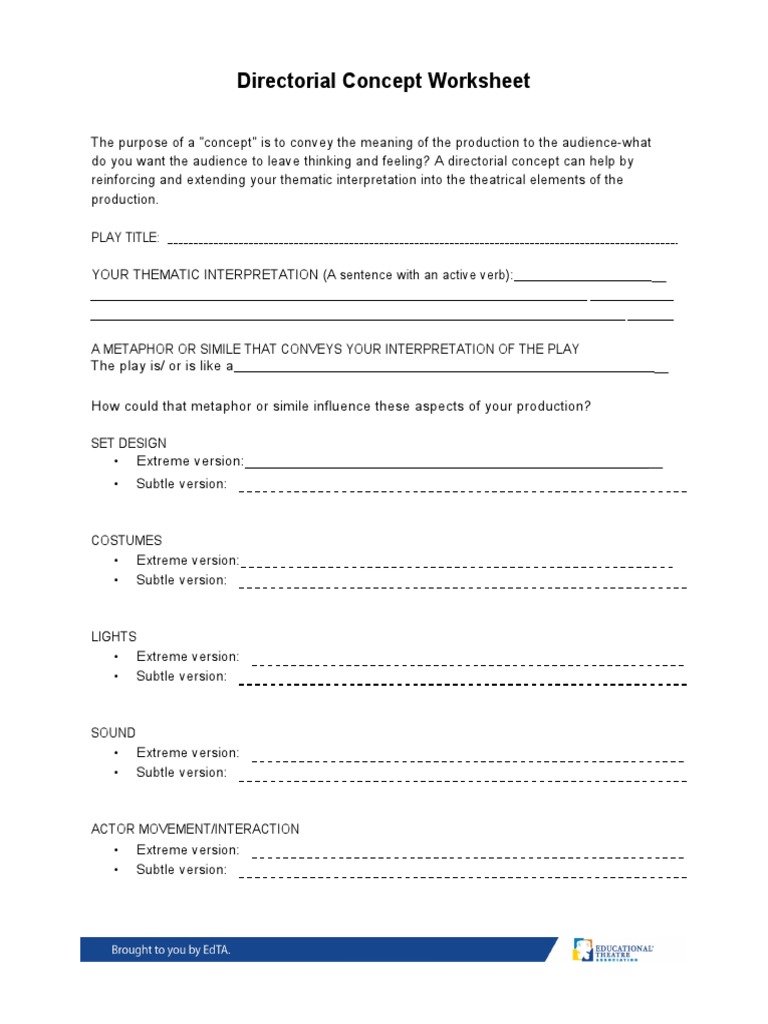 Directorial Concept Template | PDF