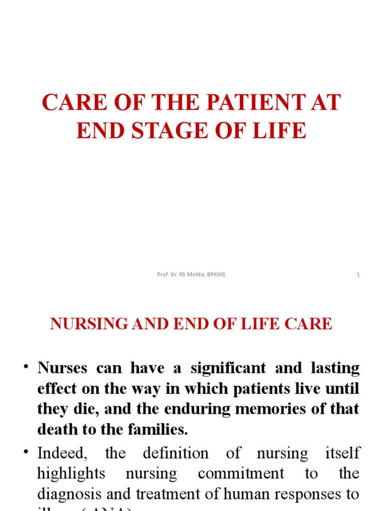 End Life Care Critical Care | PDF