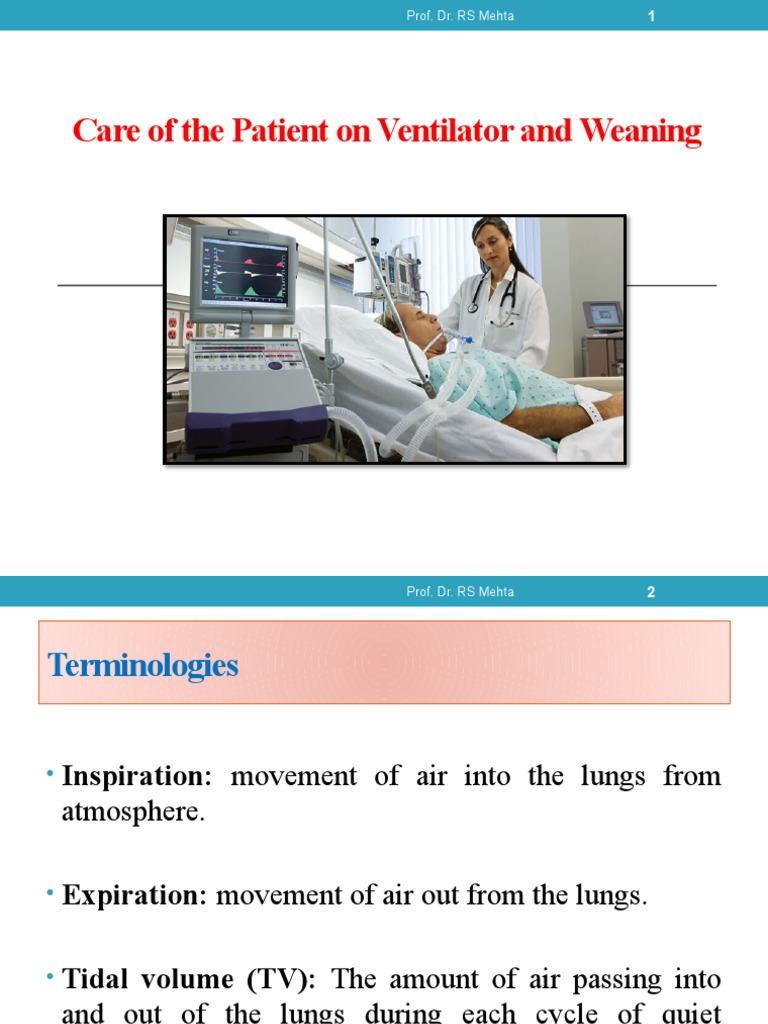 Ventilator Care | PDF | Pulmonology | Medical Specialties