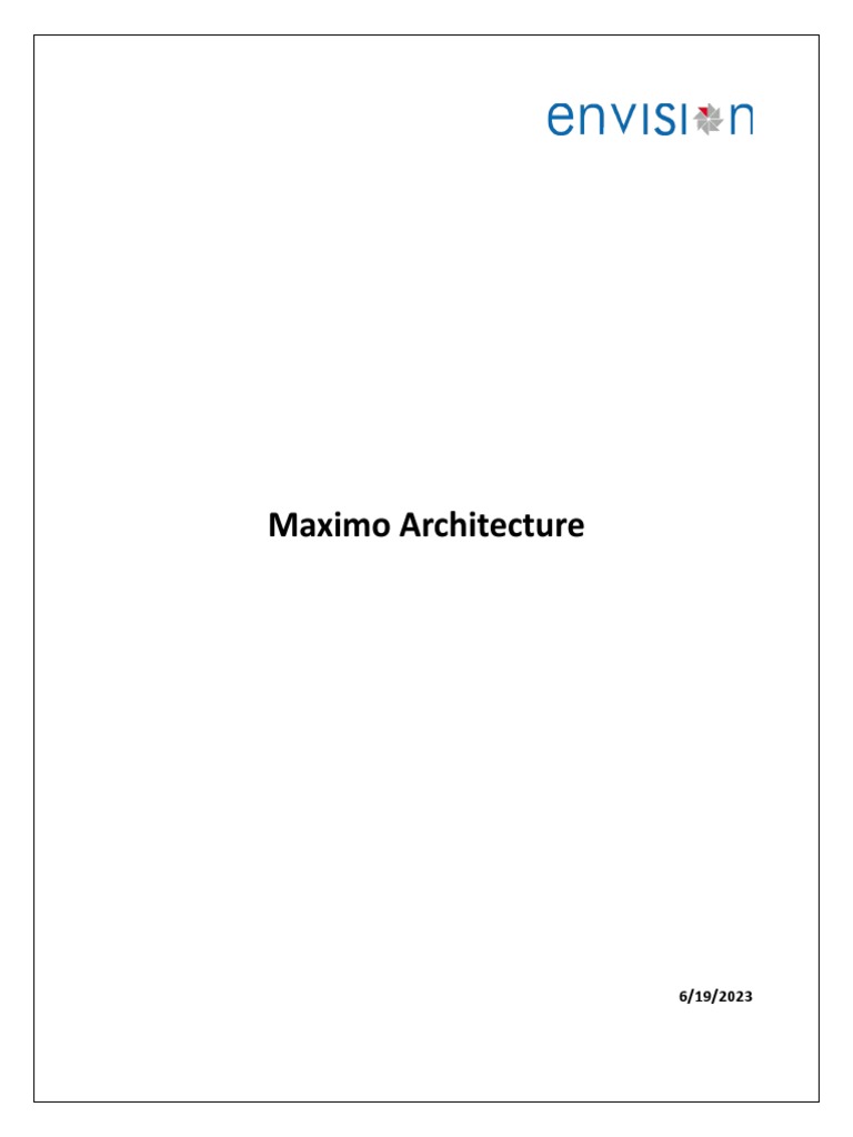 Maximo Architecture Overview and Components | PDF