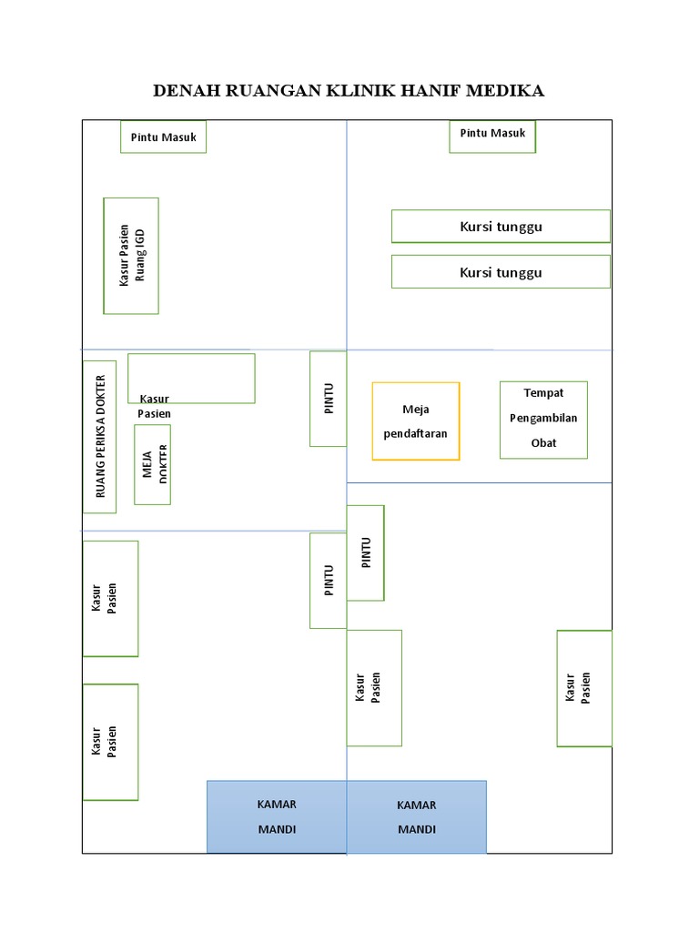 Denah Ruangan Klinik Hanif Medika | PDF