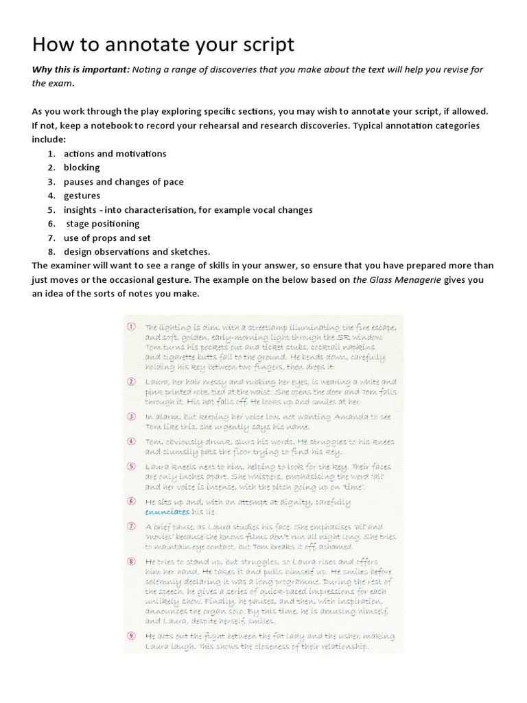 How To Annotate Your Script | PDF