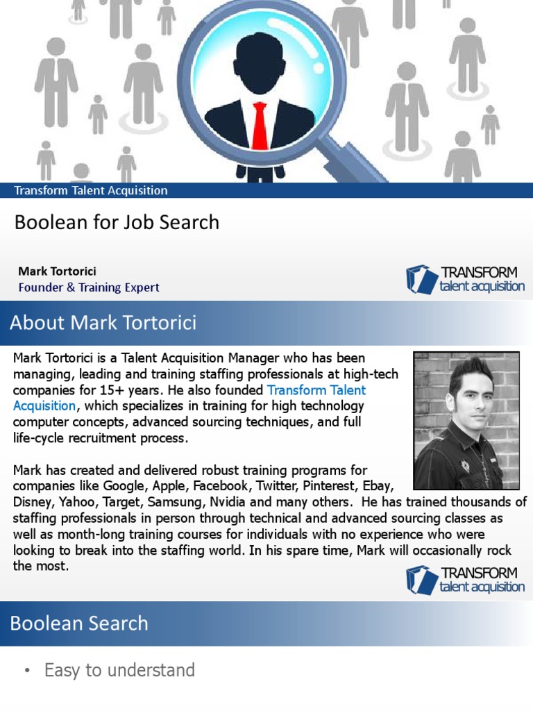 Boolean For Job Search | PDF