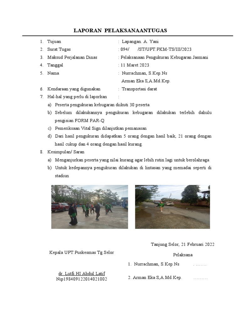 Laporan Pengukuran Kebugaran | PDF