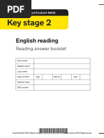 2023 Key Stage 2 English Grammar Punctuation and Spelling Paper 1 ...