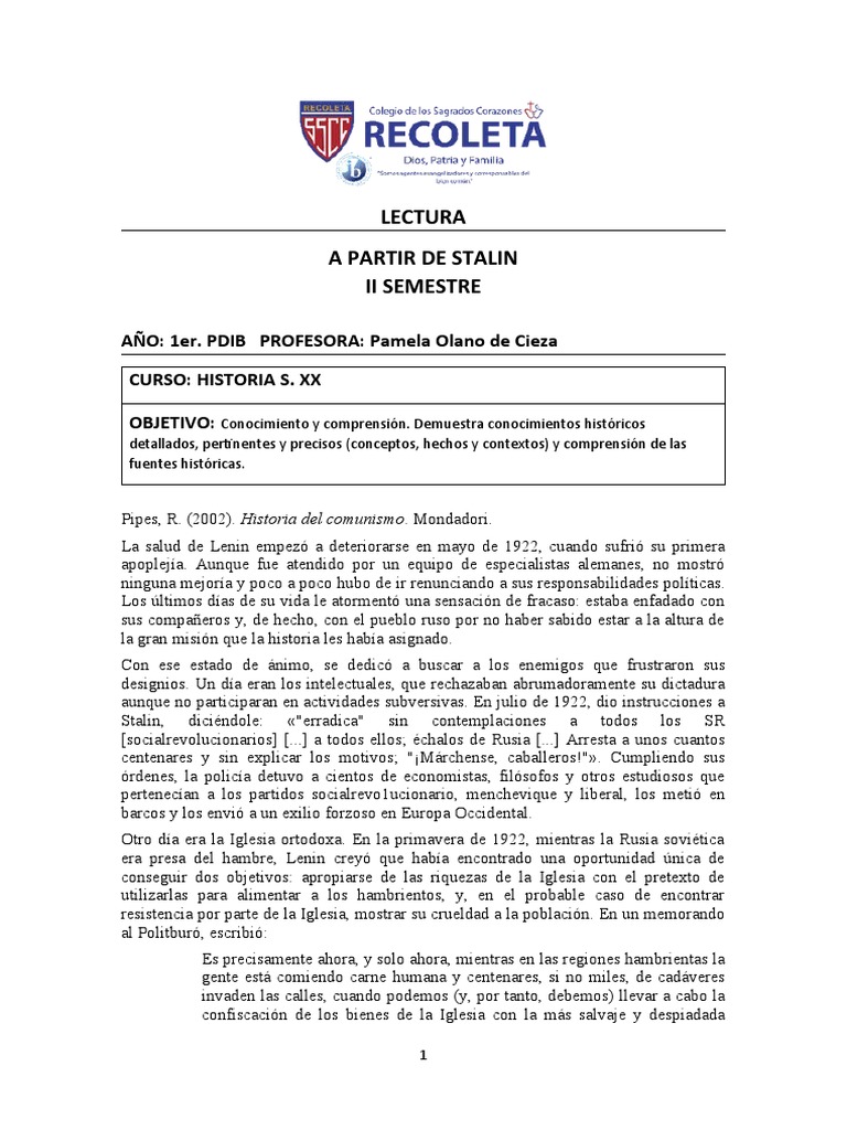 A Partir de Stalin | PDF | Joseph Stalin | Vladimir Lenin