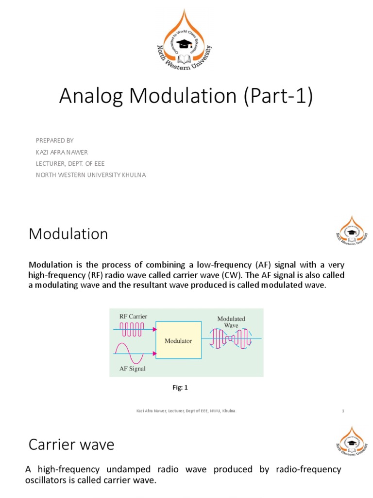 Analog Modulation | Download Free PDF | Frequency Modulation | Modulation